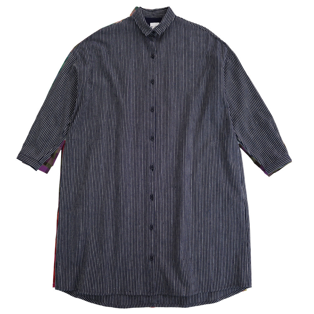 儀右ヱ門 ギエモン ぎえもん 久留米絣 ワンピース Y2177 日本製【2025aw】 – 久留米絣の儀右ヱ門