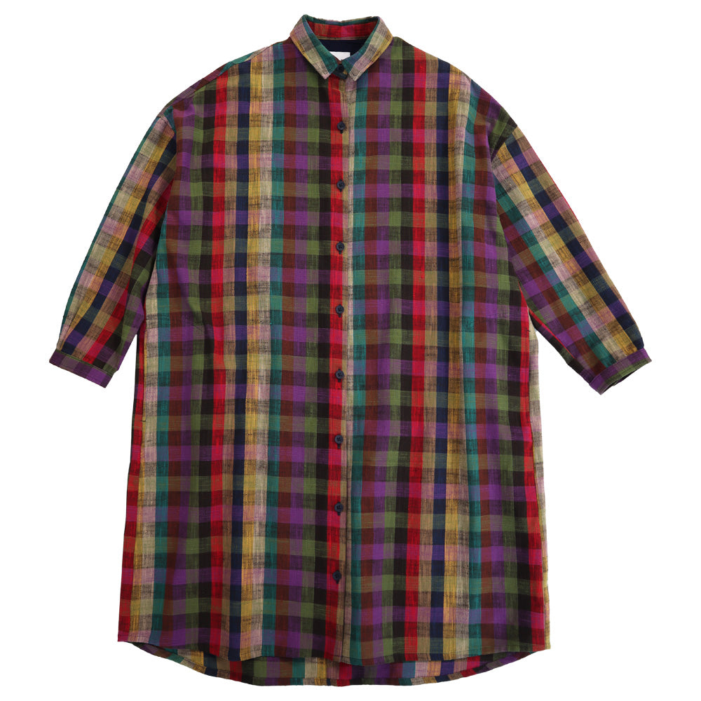 儀右ヱ門 ギエモン ぎえもん 久留米絣 ワンピース Y2177 日本製【2025aw】 – 久留米絣の儀右ヱ門